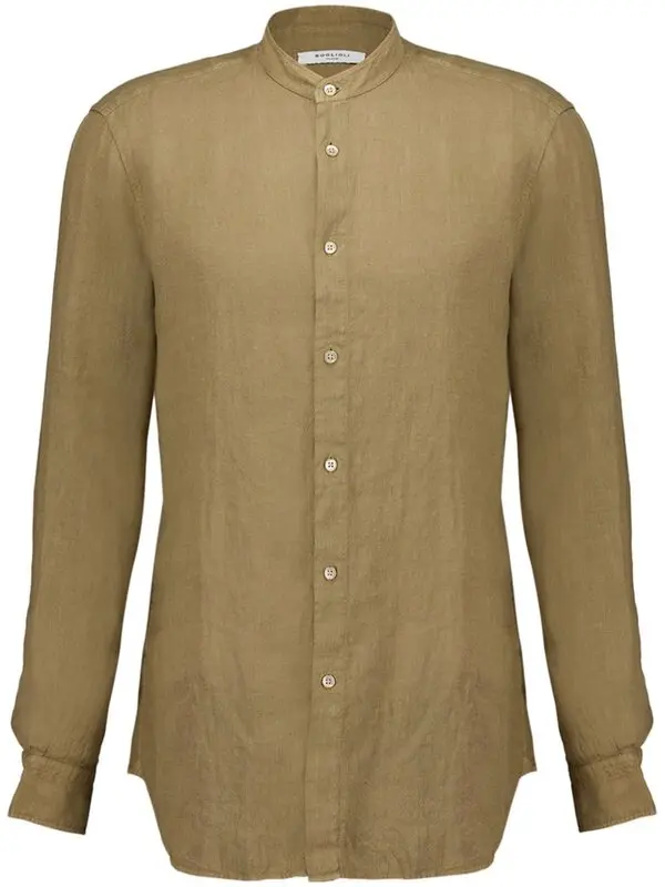 Boglioli Garment-dyed Linen Shirt - Brown