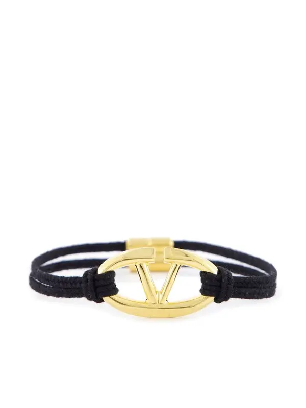 Valentino Garavani Vlogo The Bold Edition Rope Bracelet - Black