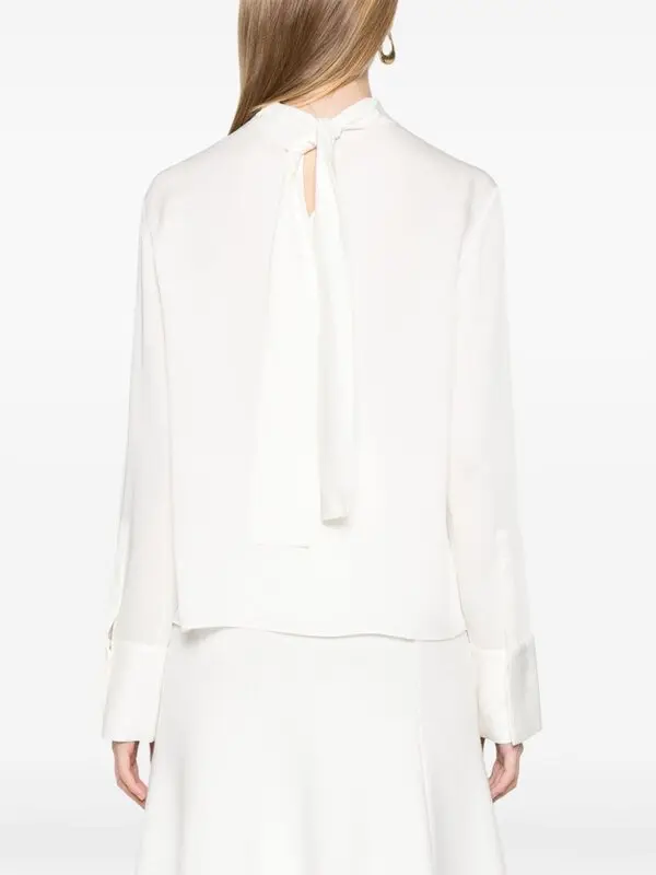 Theory Scarf-detail Silk Blouse