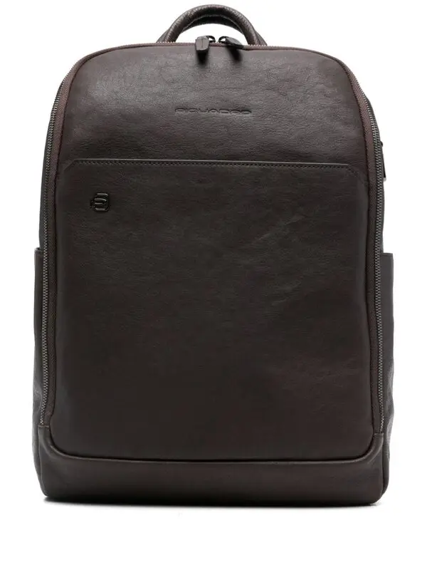 PIQUADRO Leather Backpack - Brown