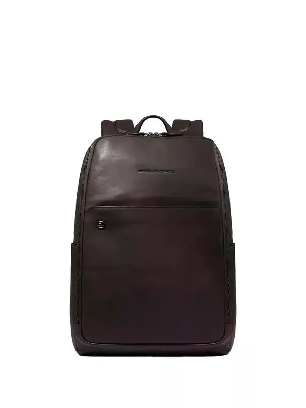 PIQUADRO Leather Backpack - Brown
