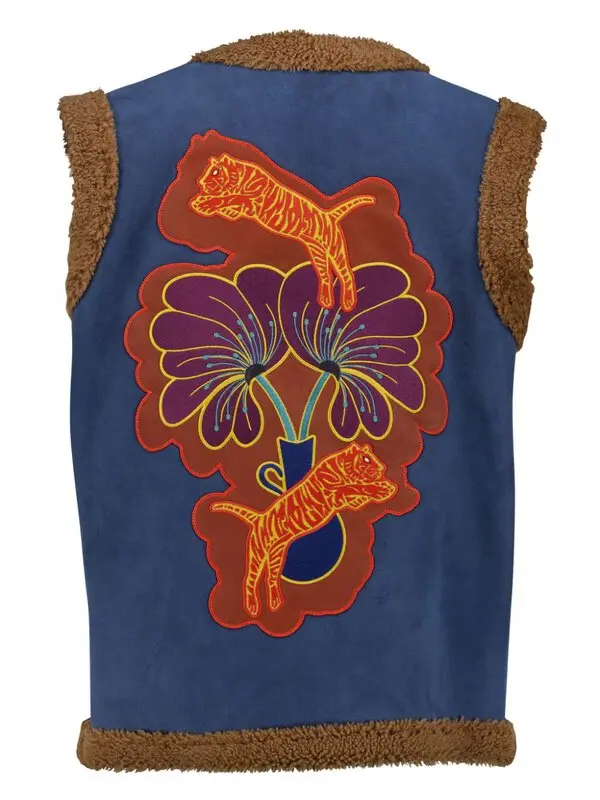 PAULA Shearling Embroidered Vest
