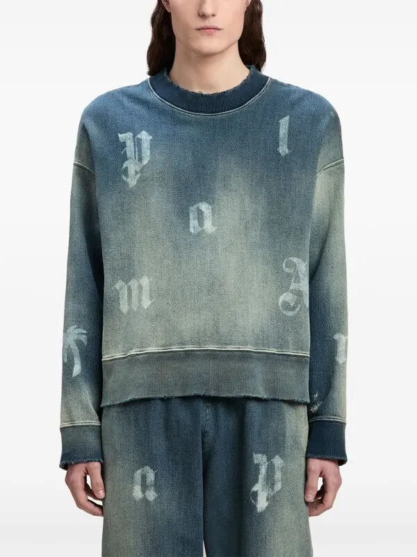 Palm Angels Logo-print Washed Sweatshirt