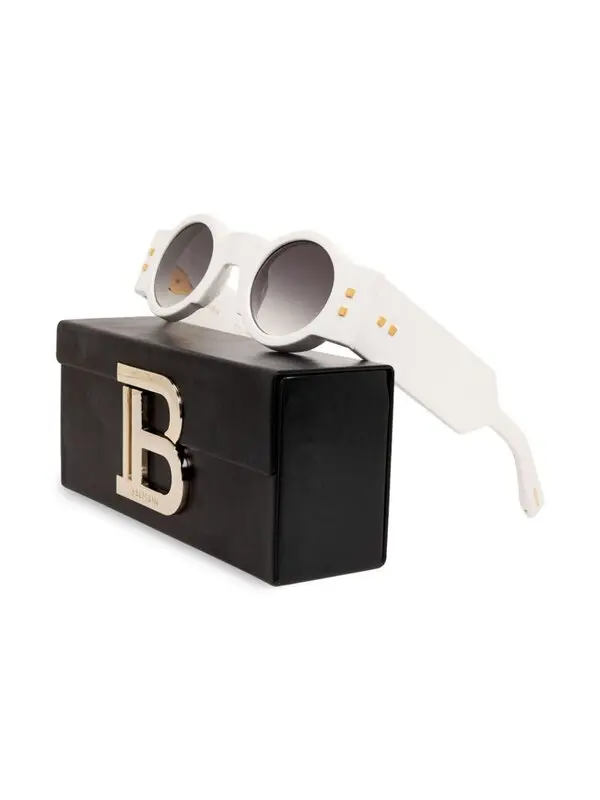 Balmain Round-frame Sunglasses - White