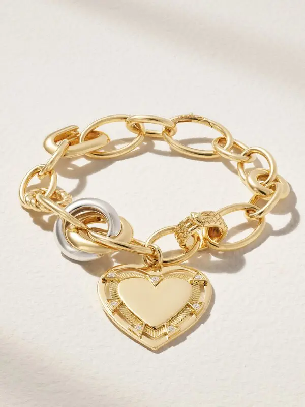 FOUNDRAE Heart Token Bracelet - Gold