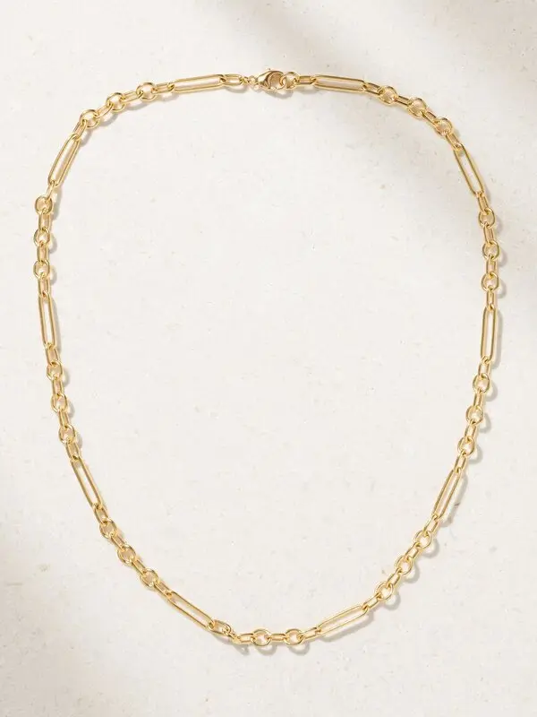 FOUNDRAE Small Mixed Clip 18-karat Chain Necklace - Gold