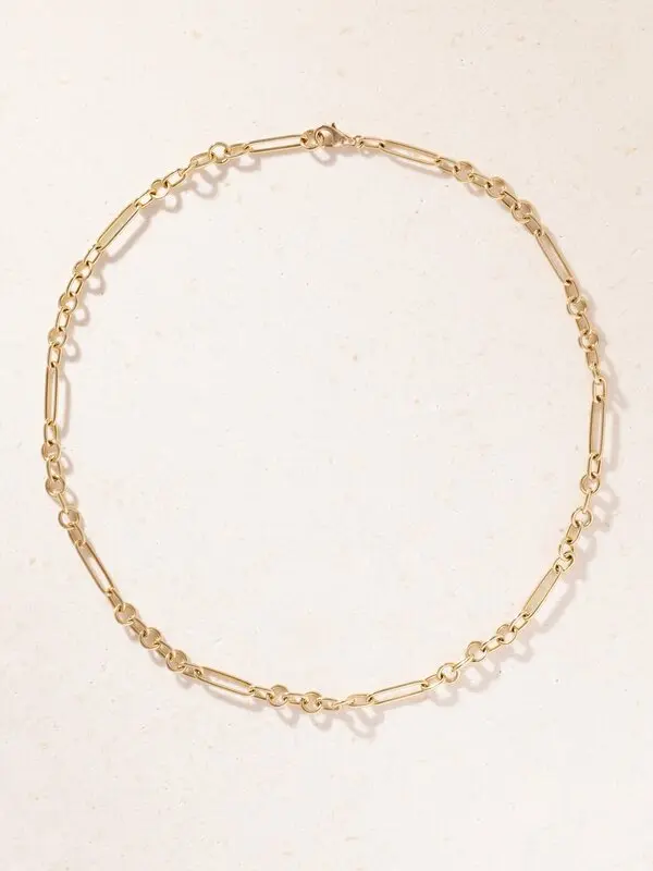 FOUNDRAE Small Mixed Clip 18-karat Chain Necklace - Gold