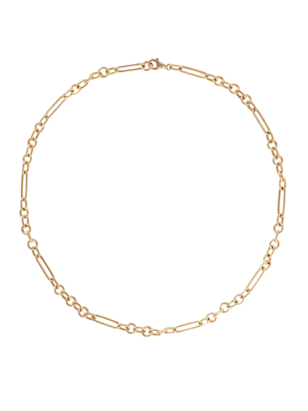 FOUNDRAE Small Mixed Clip 18-karat Chain Necklace - Gold