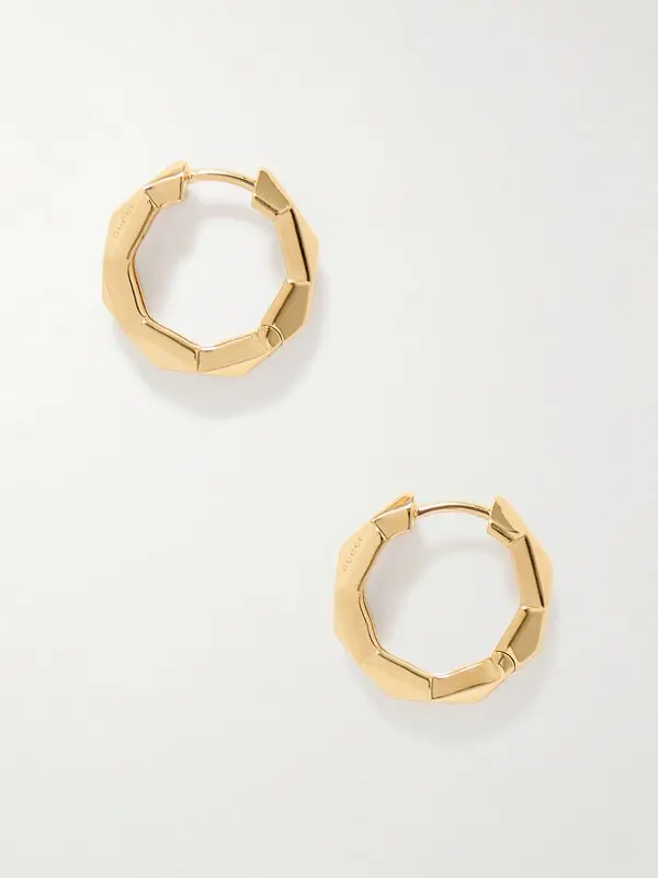 Gucci Link To Love 18-karat Hoop Earrings - Gold