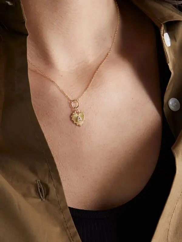 FOUNDRAE Initial 18-karat Diamond Necklace