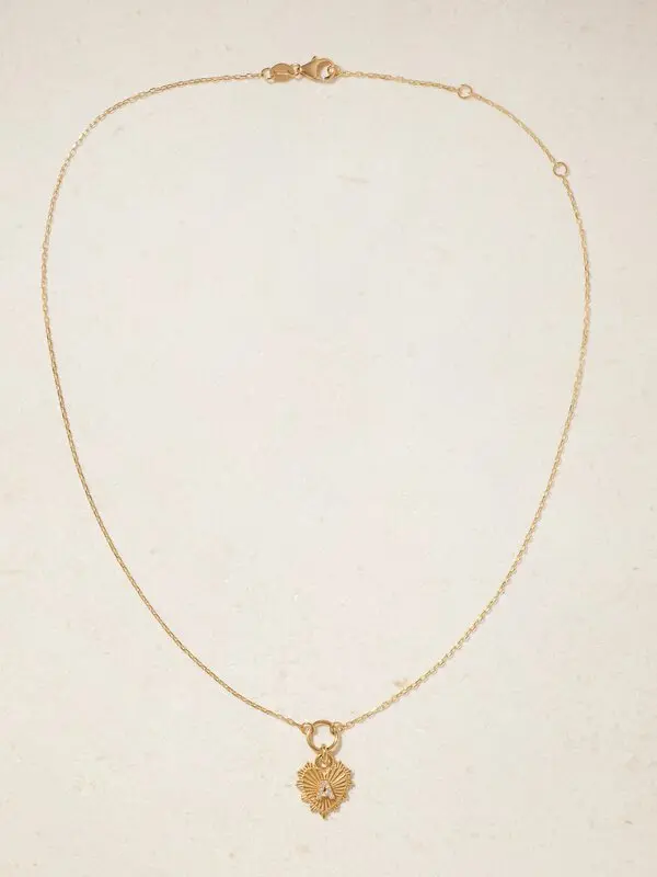 FOUNDRAE Initial 18-karat Diamond Necklace