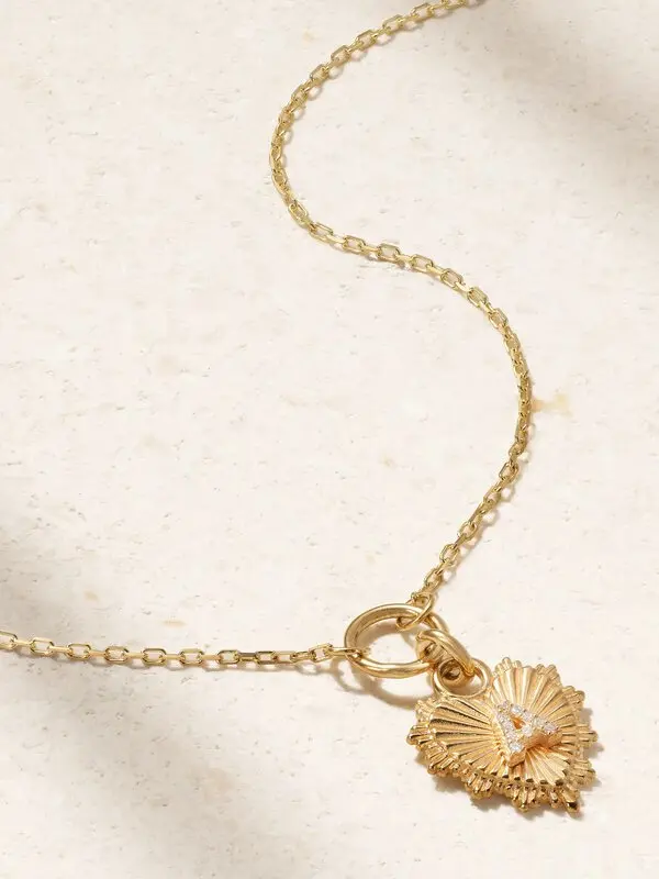 FOUNDRAE Initial 18-karat Diamond Necklace