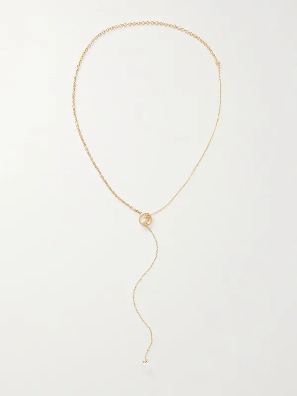 Gucci Blondie Gold-tone Faux Pearl Necklace - Cream