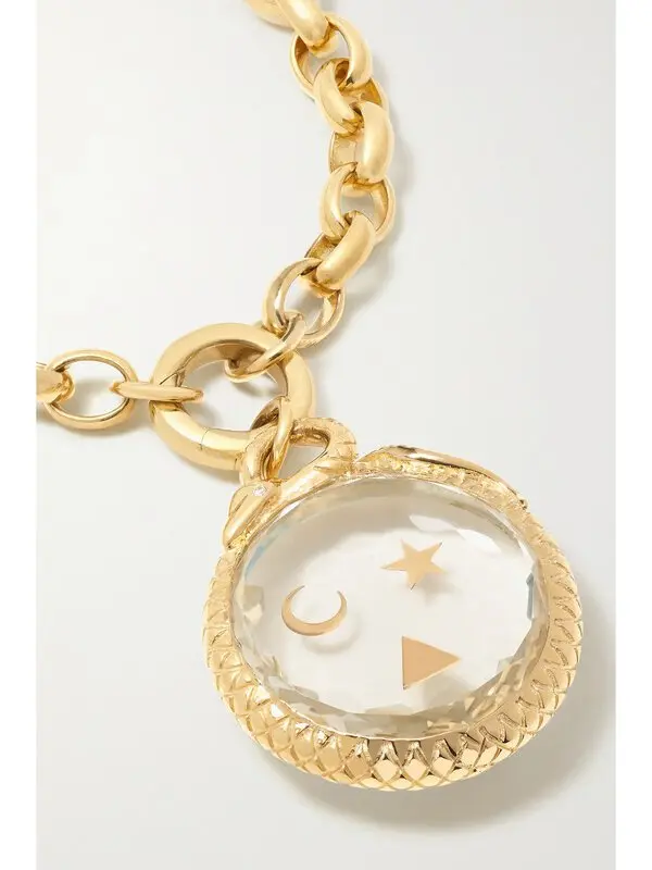 FOUNDRAE Wholeness 18-karat Quartz And Diamond Necklace