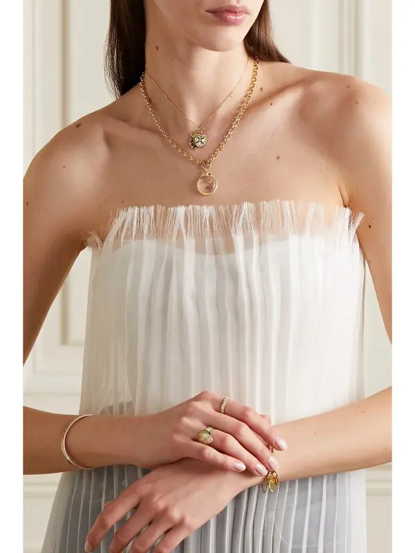 FOUNDRAE Wholeness 18-karat Quartz And Diamond Necklace
