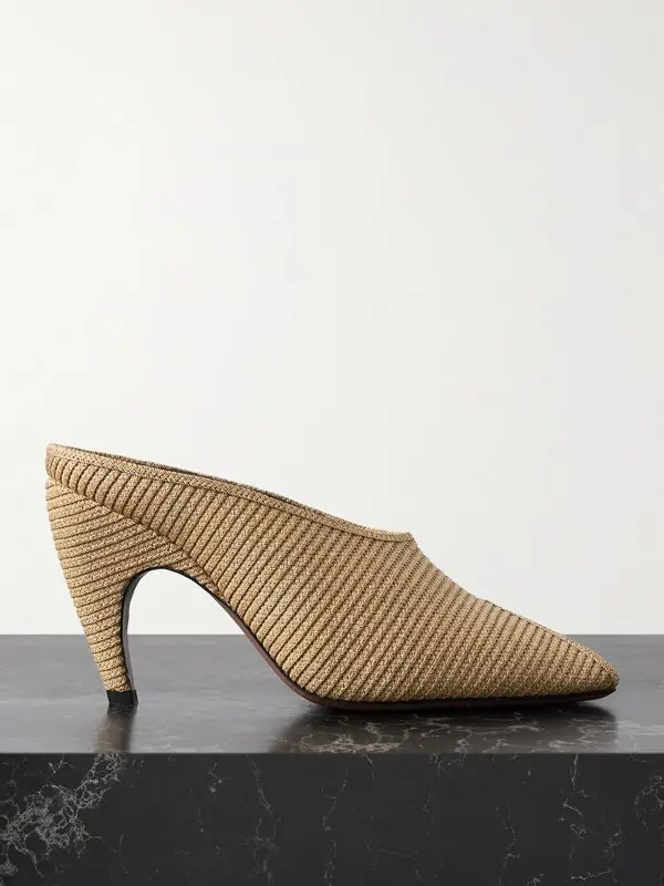 Alaïa Spike Raffia Pumps