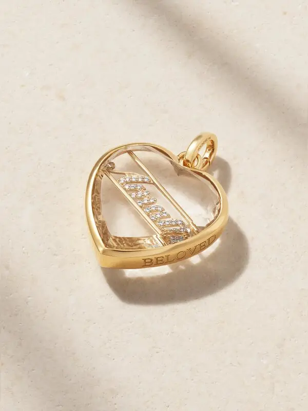 FOUNDRAE Amate 18-karat Quartz And Diamond Pendant - Gold