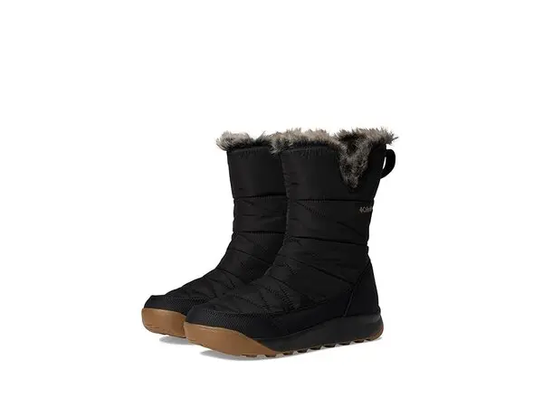 Columbia Minx Slip V Quilted Boots With Faux Fur Trim - Black