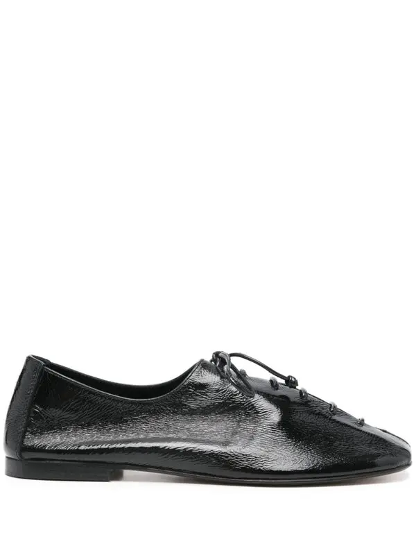 Hereu Plegada Leather Shoes - Black
