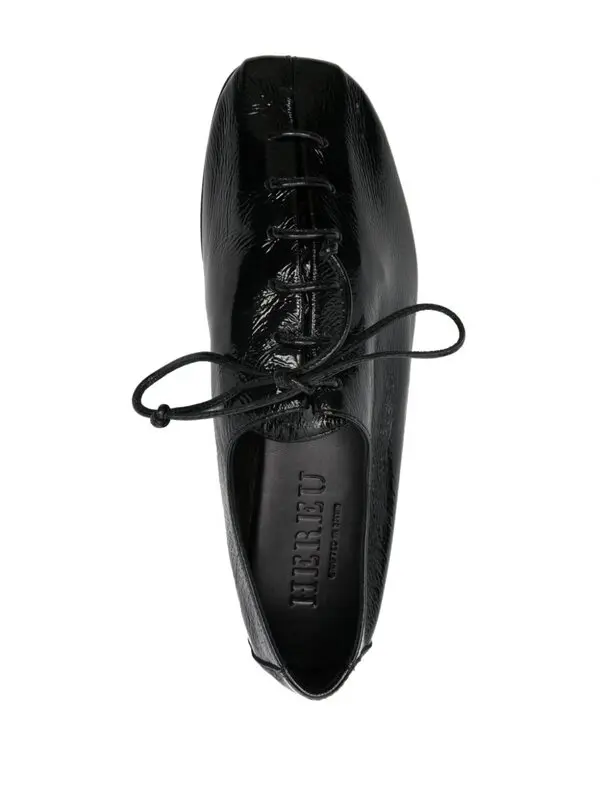 Hereu Plegada Leather Shoes - Black