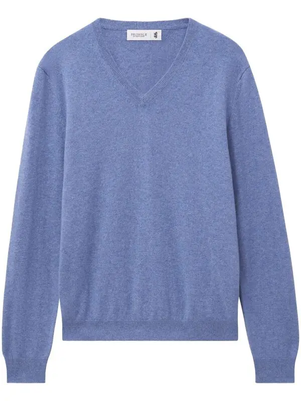 Pringle Of Scotland V-neck Cashmere Jumper - Blue