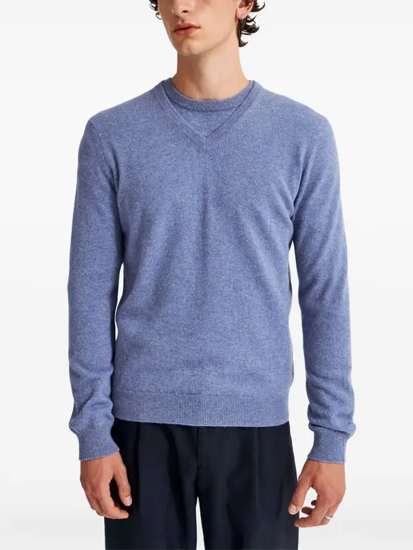 Pringle Of Scotland V-neck Cashmere Jumper - Blue
