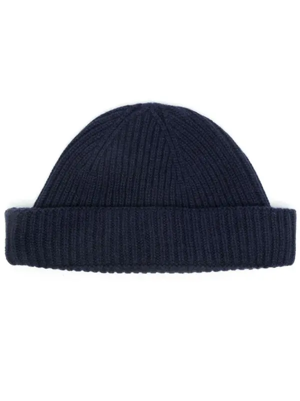 John Smedley Oram Beanie - Blue