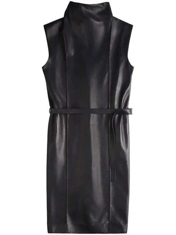 TOD'S Leather Midi Dress