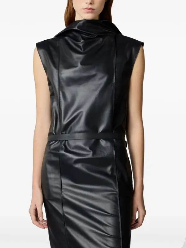 TOD'S Leather Midi Dress