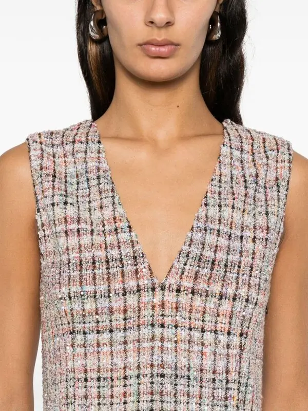 Missoni Check-pattern Bouclé Mini Dress