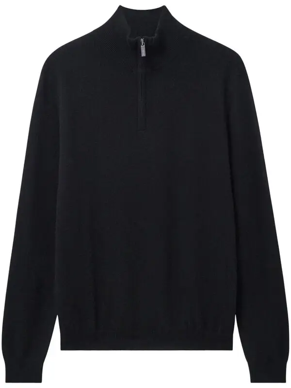 Pringle Of Scotland Zip-up Cashmere Jumper - Black