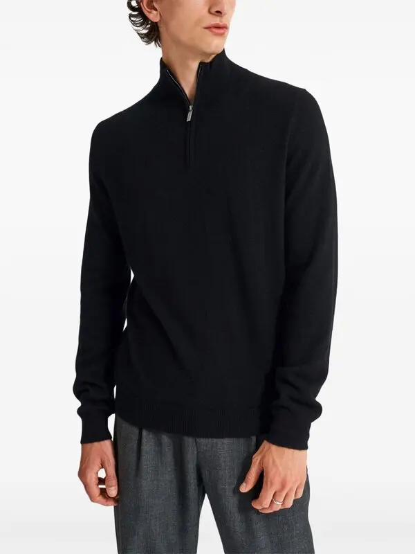 Pringle Of Scotland Zip-up Cashmere Jumper - Black