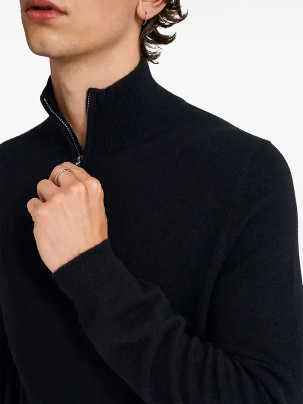 Pringle Of Scotland Zip-up Cashmere Jumper - Black