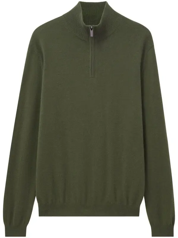 Pringle Of Scotland Half-zip Cashmere Jumper - Green