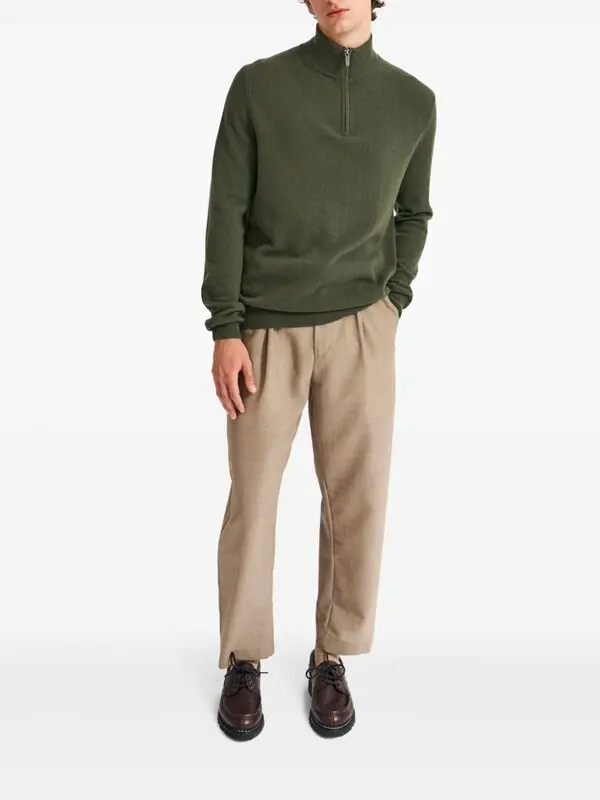 Pringle Of Scotland Half-zip Cashmere Jumper - Green