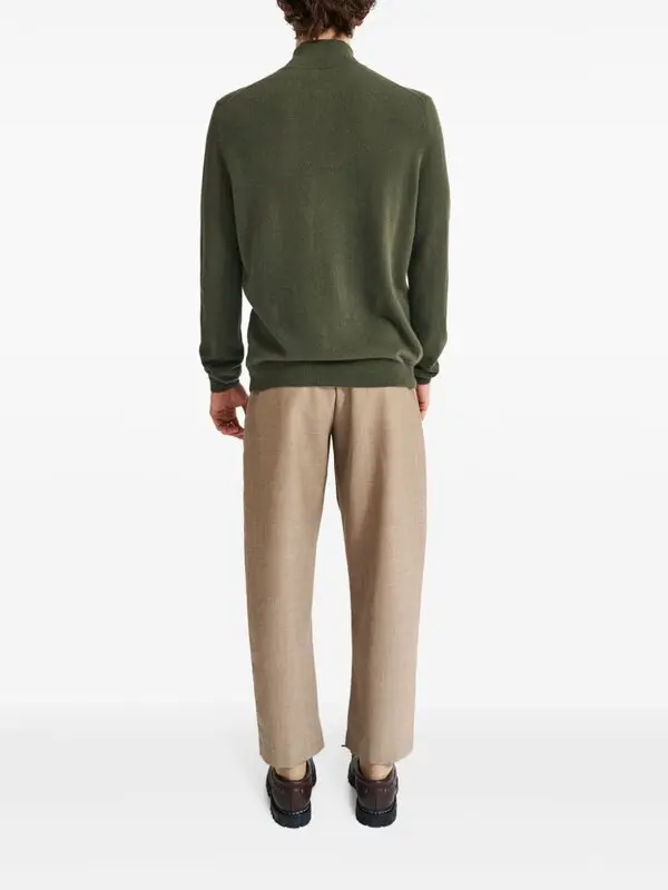 Pringle Of Scotland Half-zip Cashmere Jumper - Green