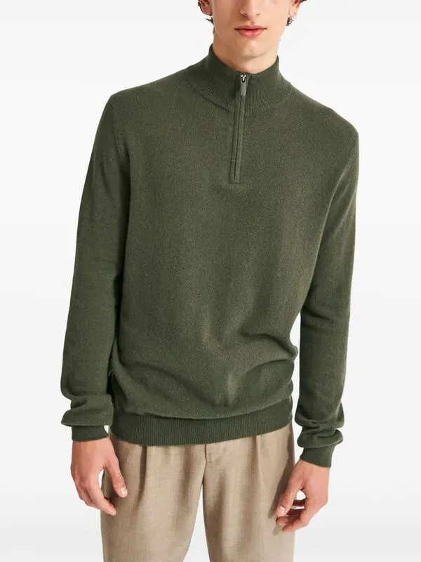 Pringle Of Scotland Half-zip Cashmere Jumper - Green