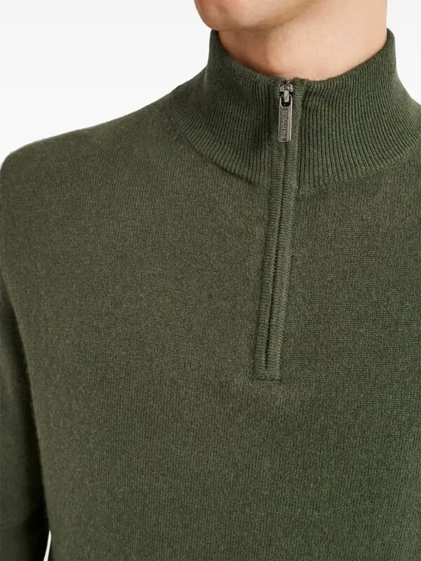 Pringle Of Scotland Half-zip Cashmere Jumper - Green