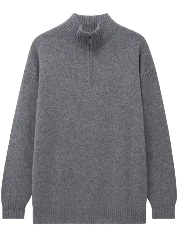 Pringle Of Scotland Zip Cashmere Jumper - Grey