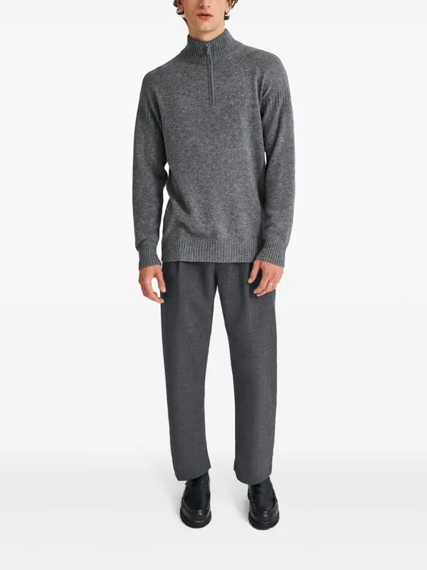 Pringle Of Scotland Zip Cashmere Jumper - Grey