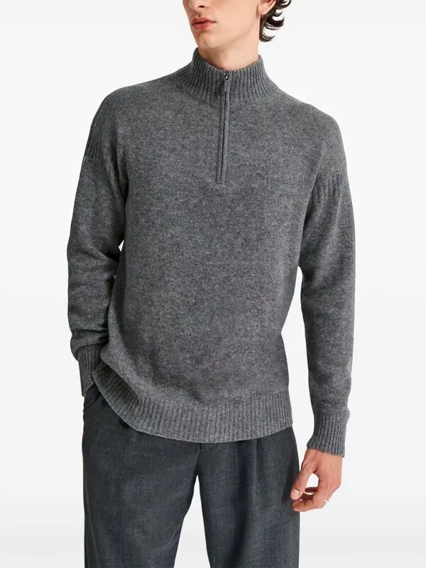 Pringle Of Scotland Zip Cashmere Jumper - Grey