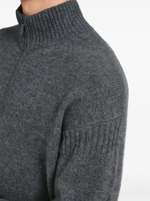 Pringle Of Scotland Zip Cashmere Jumper - Grey