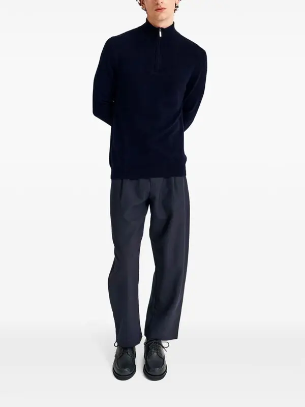 Pringle Of Scotland Half-zip Cashmere Jumper - Blue