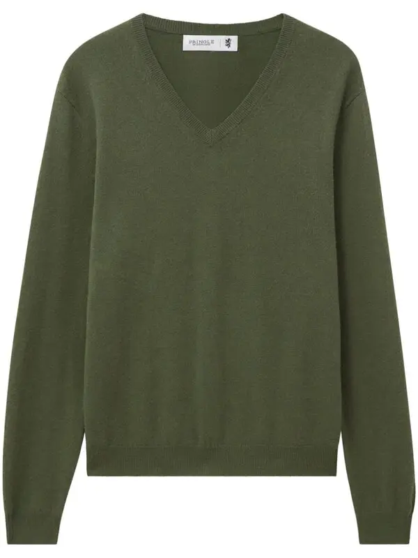 Pringle Of Scotland V-neck Cashmere Jumper - Green