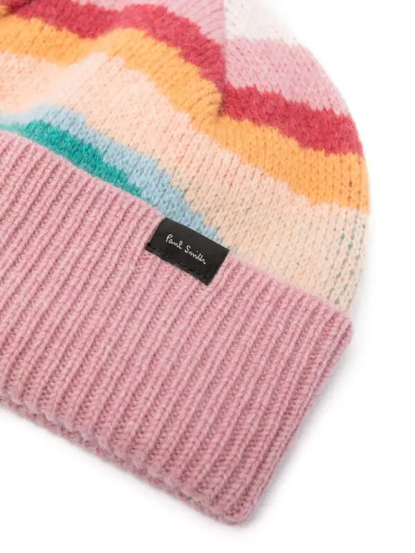 Paul Smith Knit Swirl Beanie - Pink
