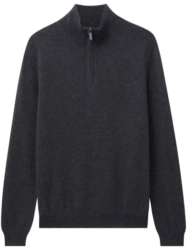 Pringle Of Scotland Zip Cashmere Jumper - Grey