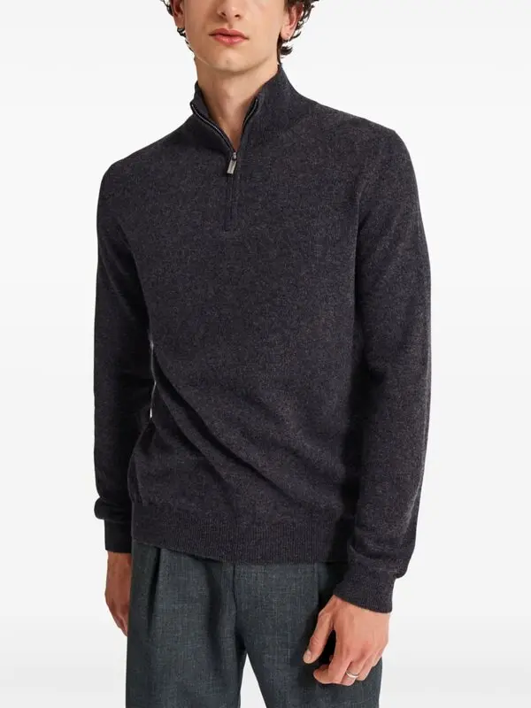 Pringle Of Scotland Zip Cashmere Jumper - Grey