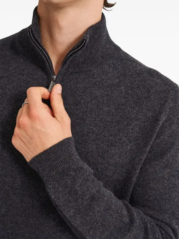 Pringle Of Scotland Zip Cashmere Jumper - Grey