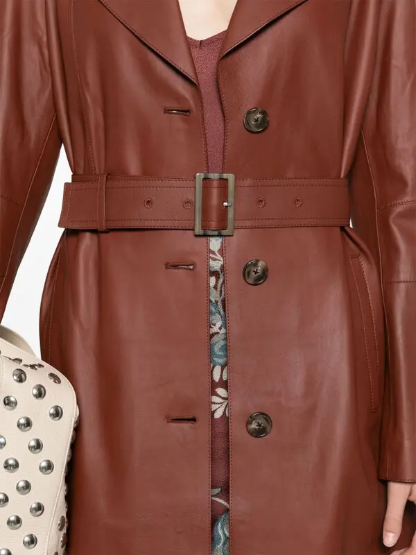 YVES SALOMON Leather Coat