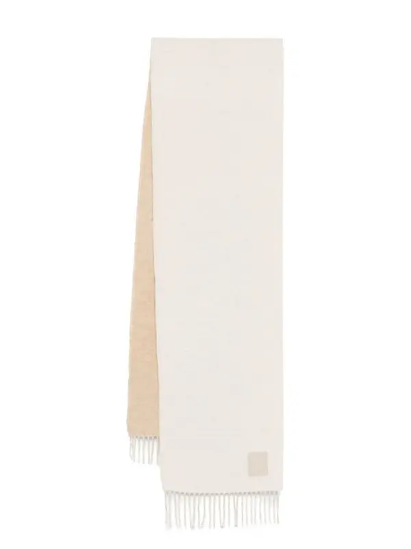 Loewe Logo-patch Scarf - Neutrals